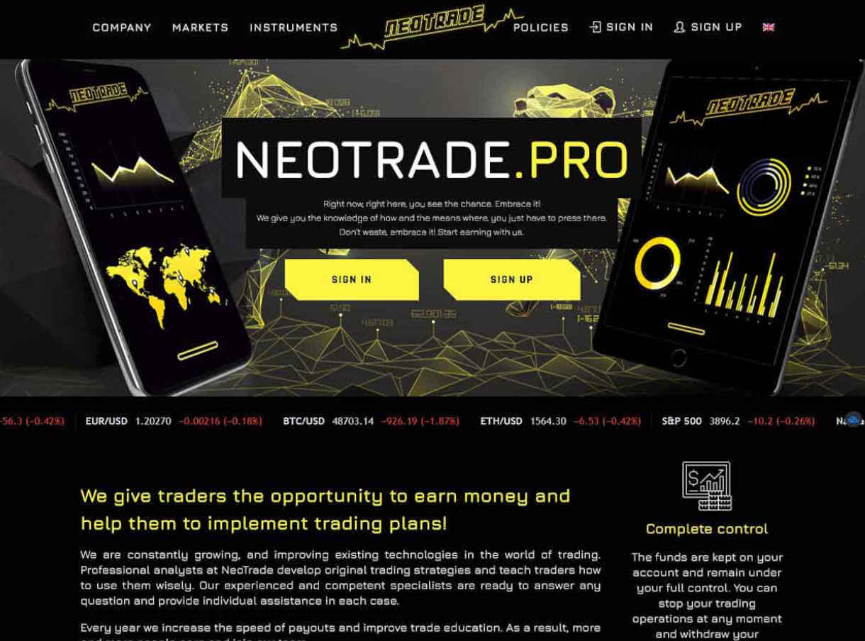 NeoTrade: opiniones y reseña 2022. ¿Es fiable? - ReviForex