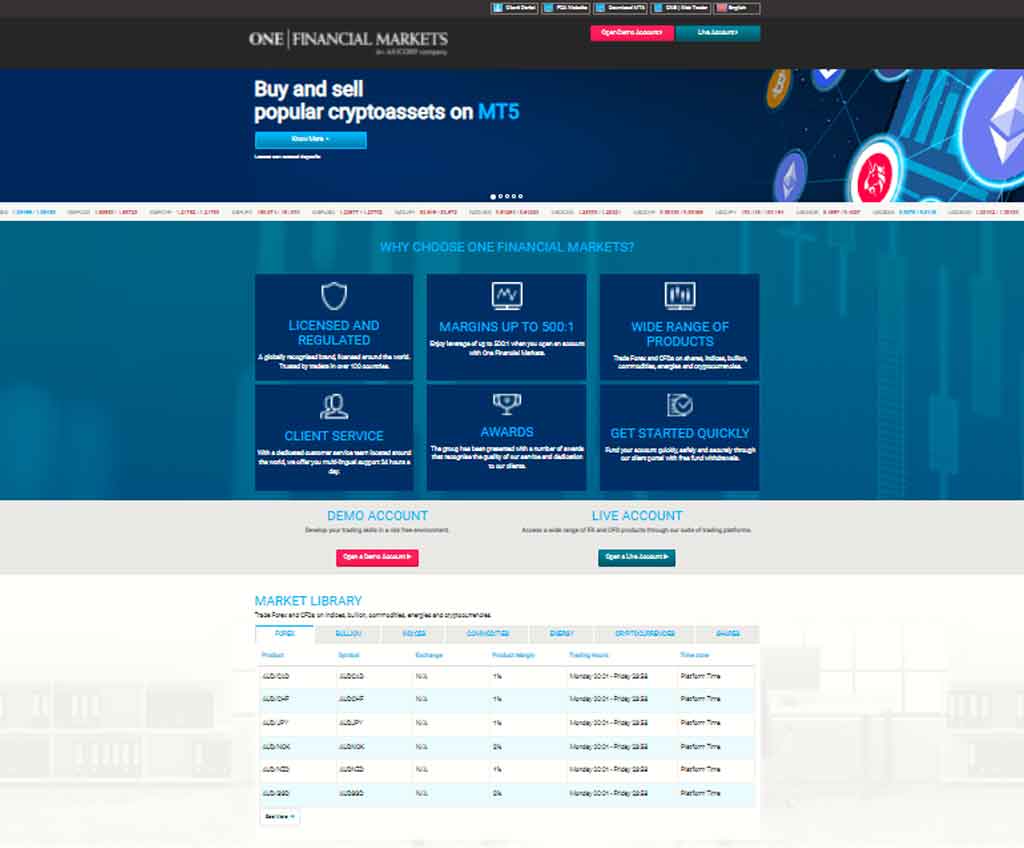 One Financial Markets: opiniones y reseña 2022. ¿Es fiable? - ReviForex