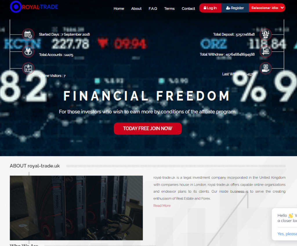 Royal-trade.uk: opiniones y reseña 2022. ¿Es fiable? - ReviForex