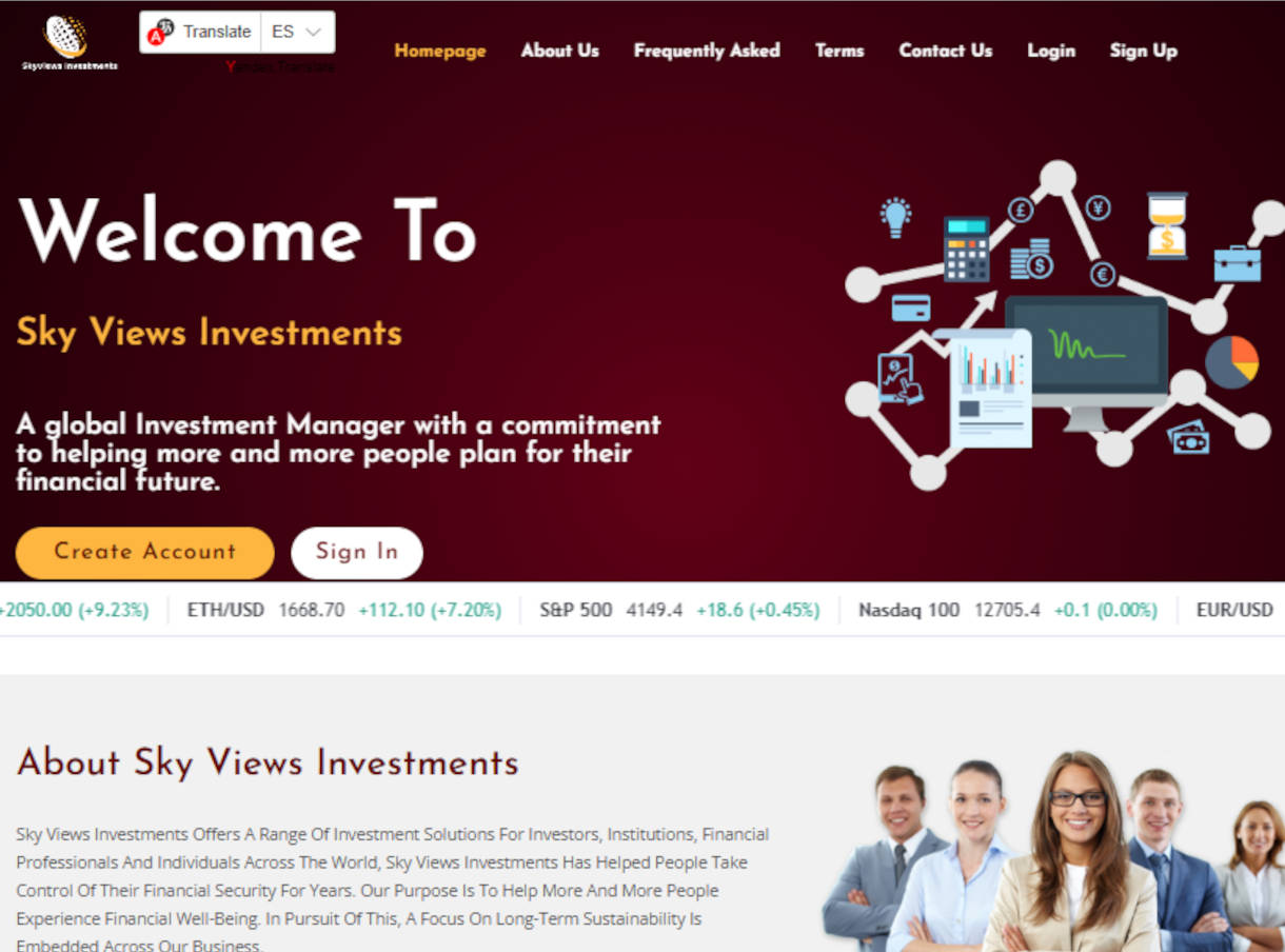 Sky Views Investments: reseña 2023. ¿Es fiable? - ReviForex