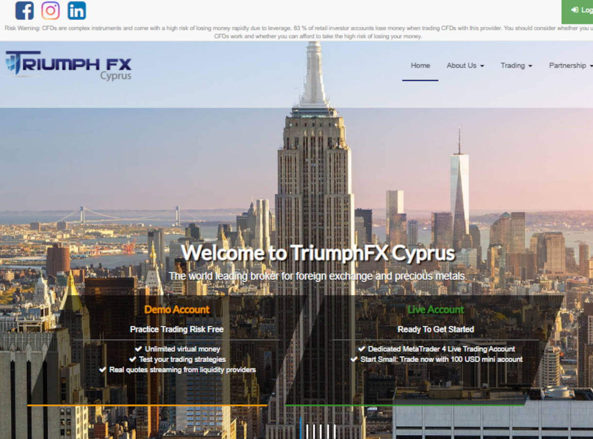 TriumphFX: opiniones y reseña 2023. ¿Es fiable? - ReviForex